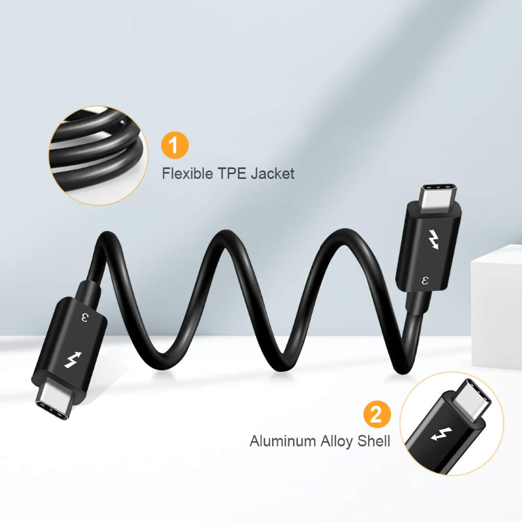 Factory Wholesale Super Speed Tbt 3 Usb Cable 40gbps For Mackbook Pro ...