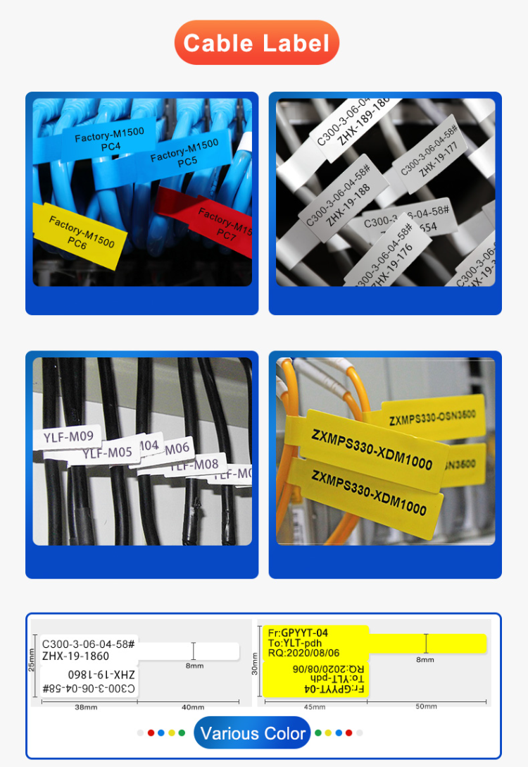 Detonger Portable 20-50mm Fixed Asset Tag Printer Barcode Sticker Label ...