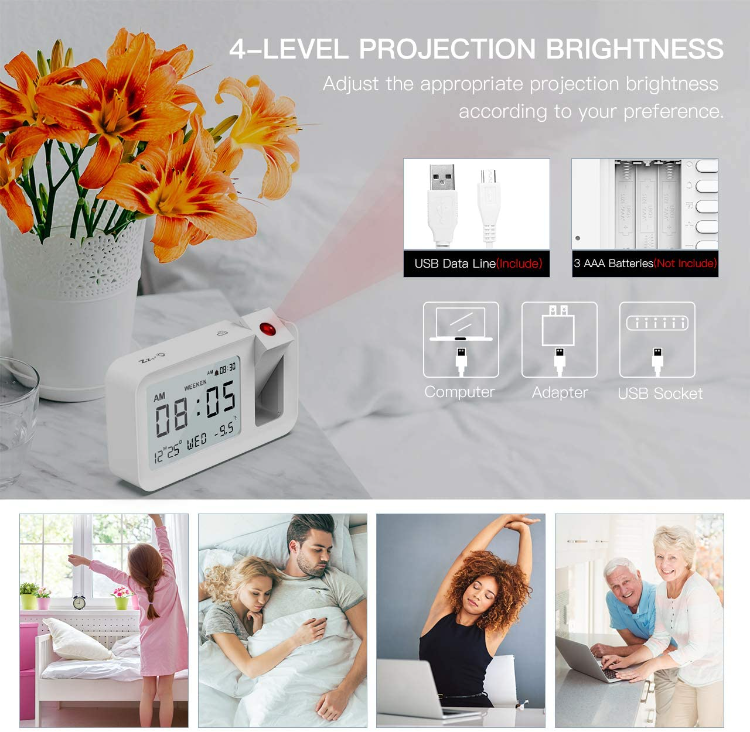 Bulk Buy China Wholesale Laser Projection Digital Clock/digital Alarm ...