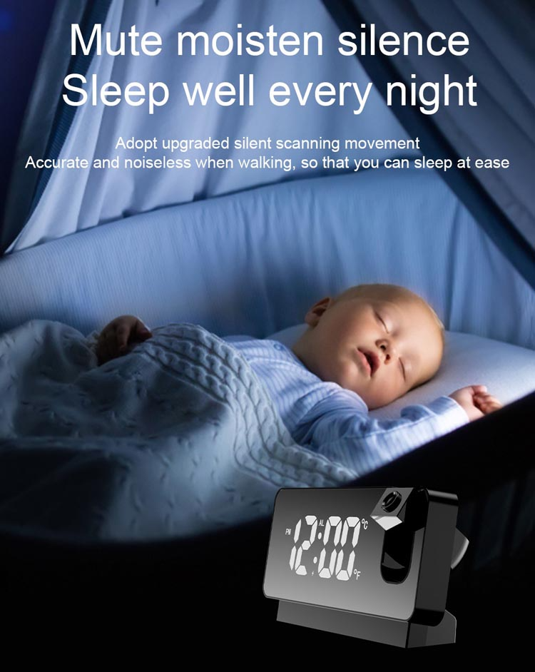 Custom Oem Projector Clocks Laser Portable Digit Dual Alarm Led Clock ...