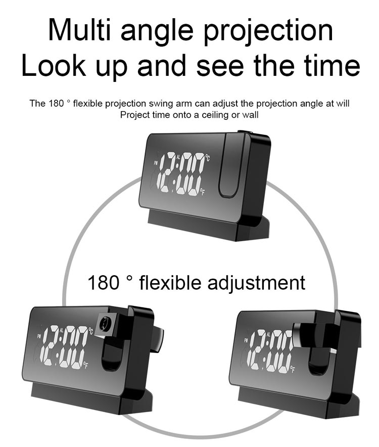 Custom Oem Projector Clocks Laser Portable Digit Dual Alarm Led Clock ...