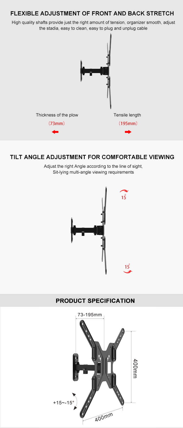 Factory Price Oem Available Crt Metal Motorized Tv Wall Mount, Crt ...