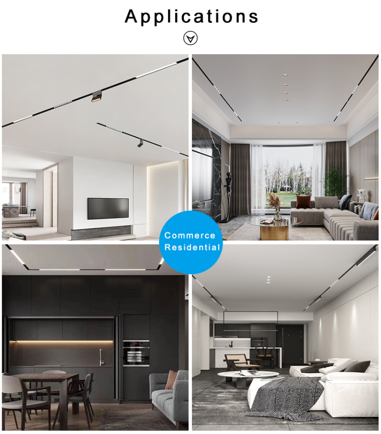 3000k 4000k 6000k Spotlight Led Track Rail Light 4wires Museum Zoomable ...