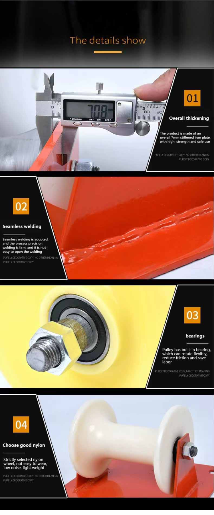 Buy Wholesale China Nylon Right Angle Straight Running Pulley For ...