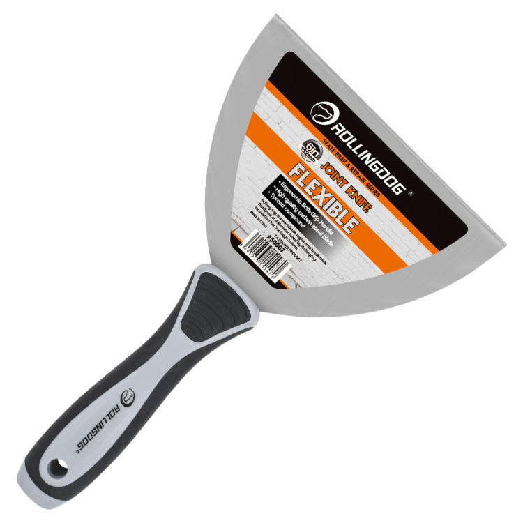 Rollingdog 50007 6" Carbon Steel Flexible Soft Rubber Grip Putty Joint ...