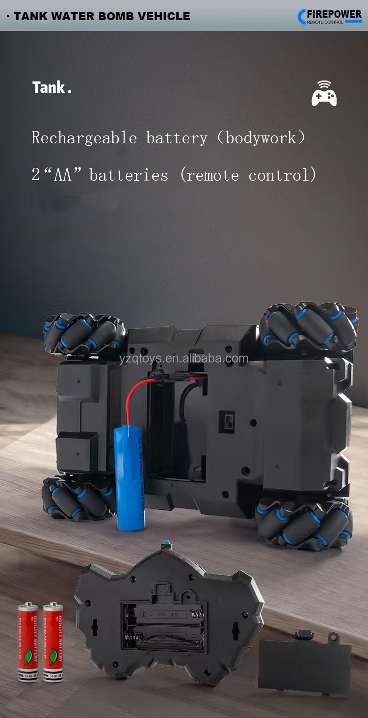 Kids Water Gel Ball Shooting Blaster Remote Control Toy Shooting Rc ...