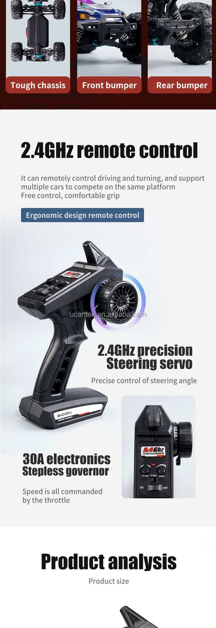 Buy Wholesale China 1/16 2.4g Rc Racing Car Off-road Truck Vehicle 38km ...