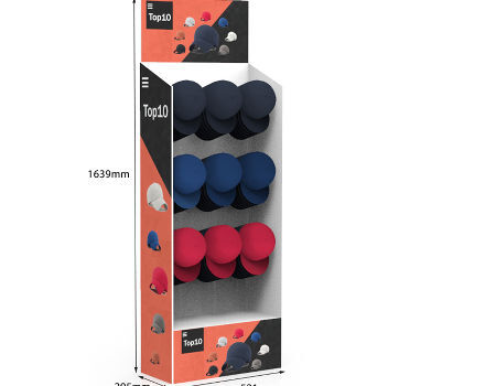 Corrugated Display Pop Hat Display Stand Cardboard Floor Display Cap ...