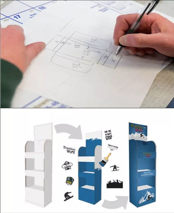 Corrugated Display Pop Hat Display Stand Cardboard Floor Display Cap ...