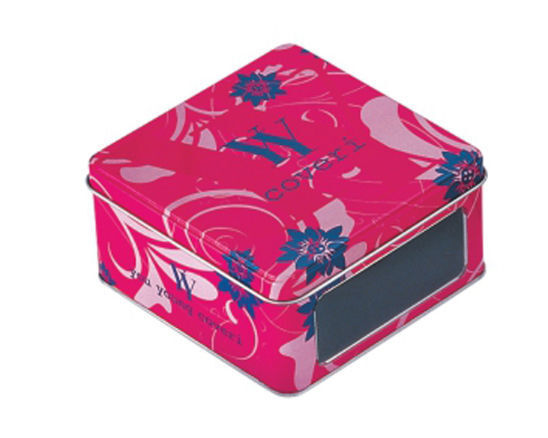 Buy Wholesale China Square Christmas Gift Box With Window Tin Box ...