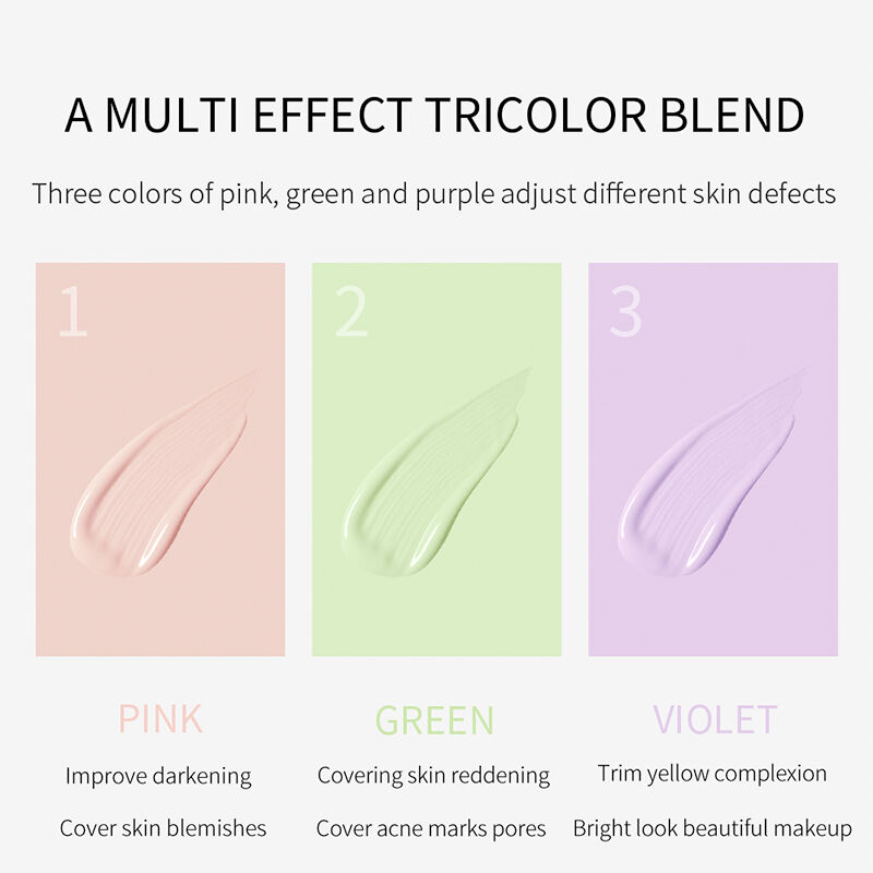 Tri-color Light-sensing Base Cream Brightening Skin Tone Moisturizing ...