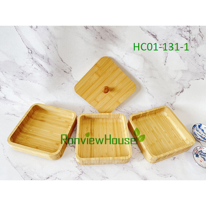 Buy Wholesale China Bamboo Food Storage And Containers 3 Layers With ...