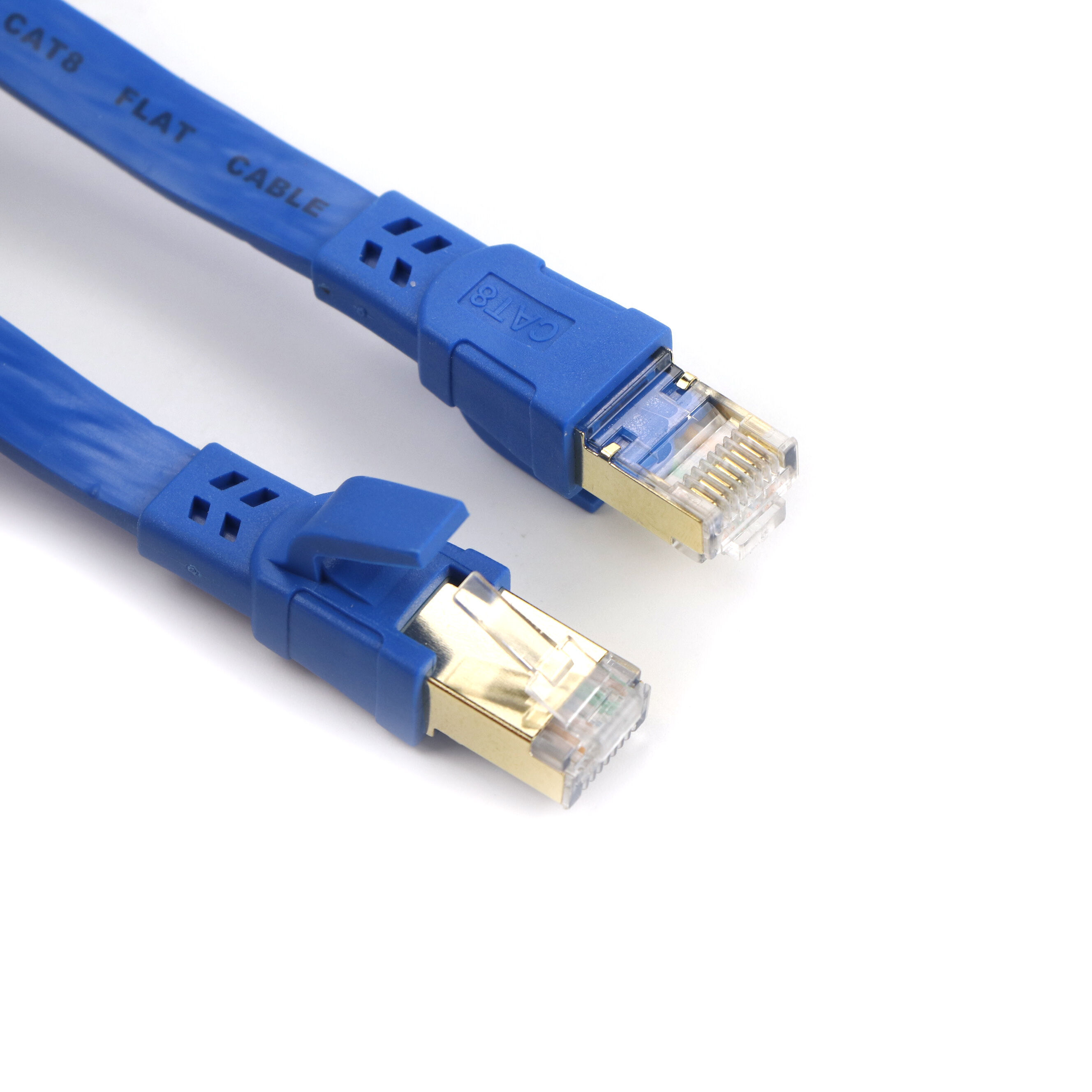 Bare Copper Flat Wire Patch Cord Network Cable Cat8 Sftp/sstp Ethernet ...