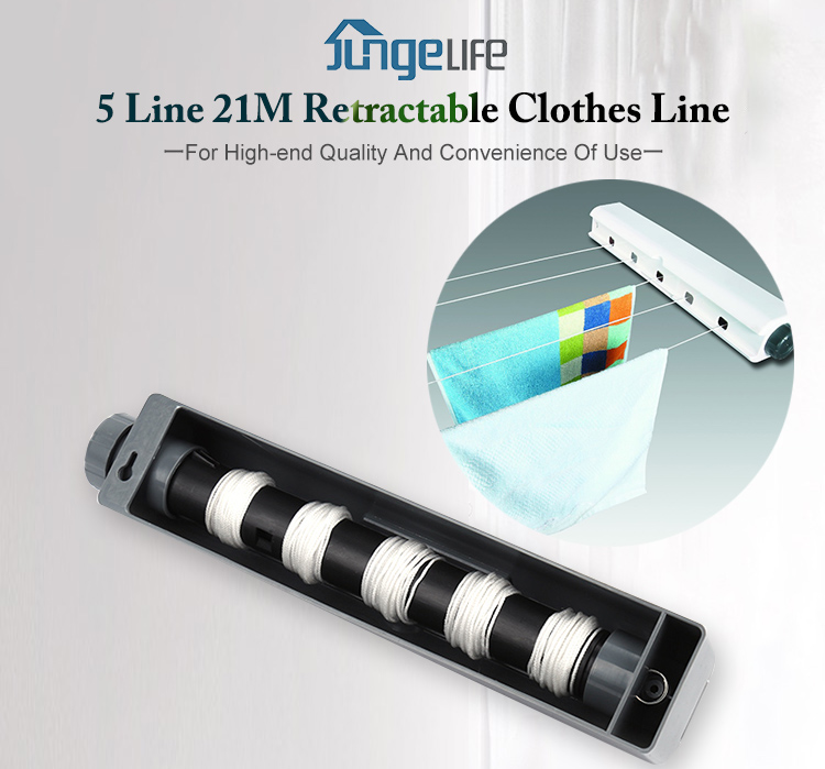 Drying Rack Retractable Portable Wall Mounted Clothes Line Dryer ...
