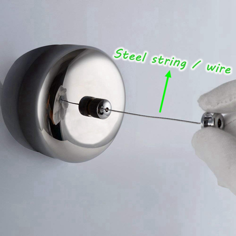 304 Stainless Steel 2.3m 7.5ft Long Wall Mounted Mirror Retractable ...