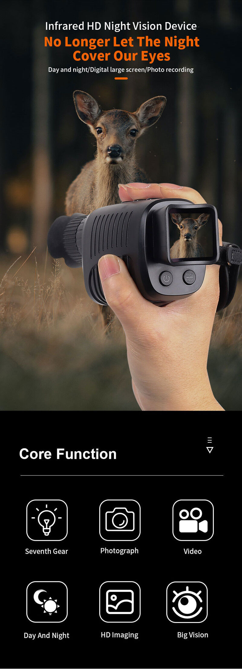 Buy Wholesale China New Dt28 Digital Ir Night Vision Monocular 5x ...