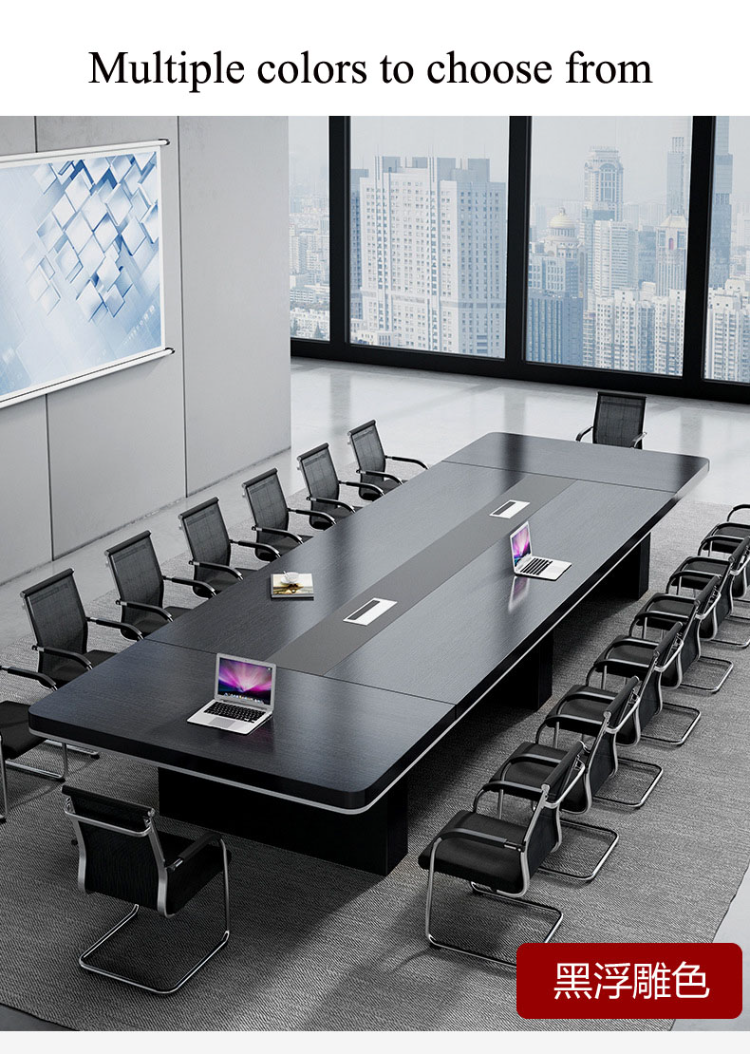 Meeting Room Multi-person Conference Table Simple Modern Office Desk And Chair Combination ...