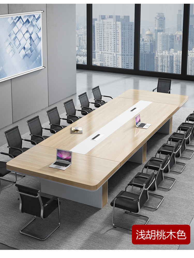 Meeting Room Multi-person Conference Table Simple Modern Office Desk And Chair Combination ...