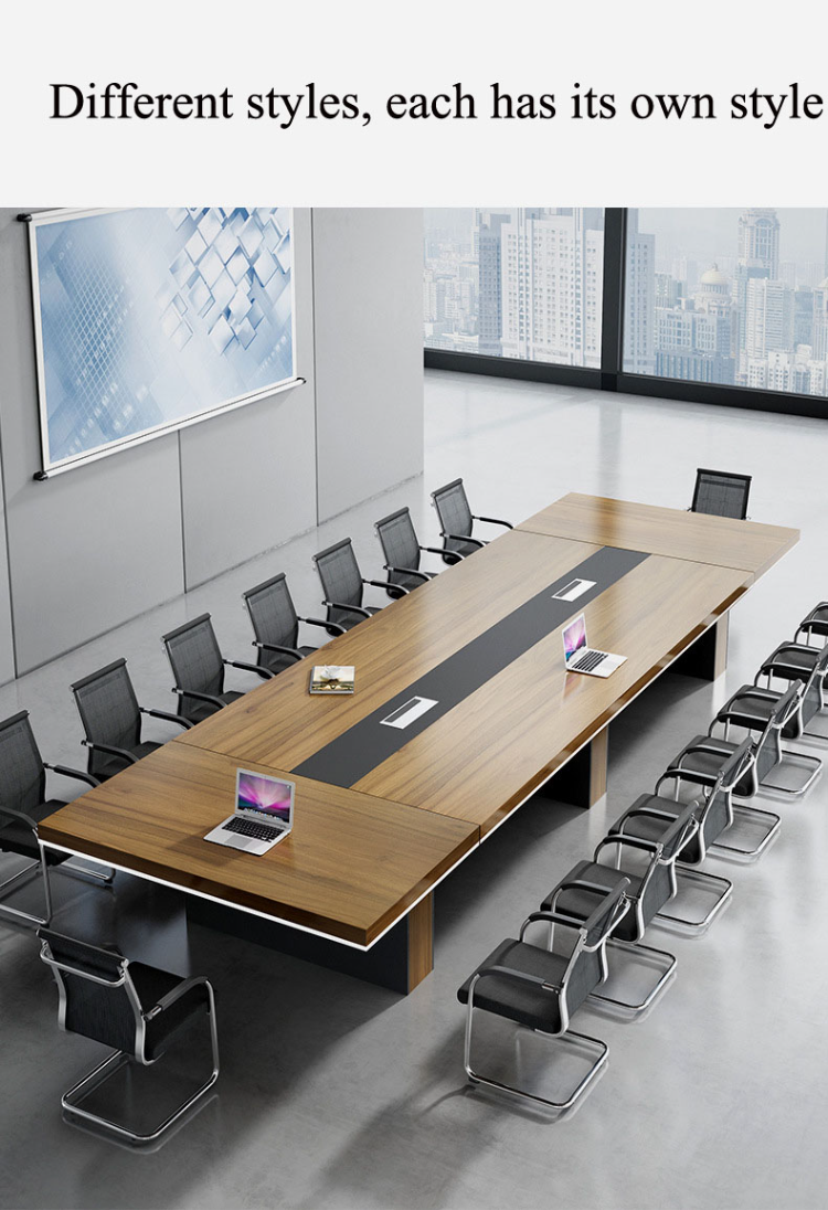 Meeting Room Multi-person Conference Table Simple Modern Office Desk And Chair Combination ...