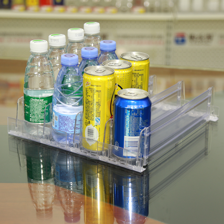 Plastic Abs Acrylic Automatic Fridge Drink Bottle Rack Display Cabinet ...