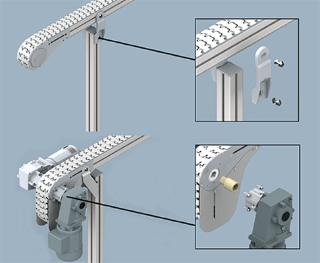 Buy Wholesale China Conveyor Chain Belt System Plastic Black Customized ...