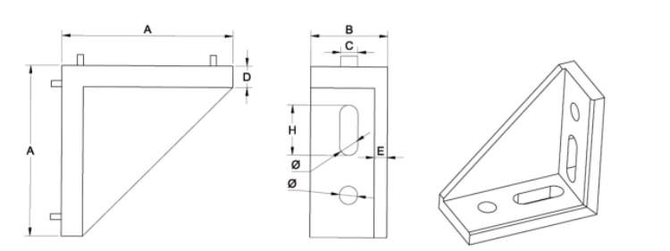 Buy China Wholesale Aluminum L Shape Brace Corner Joint Right Angle ...