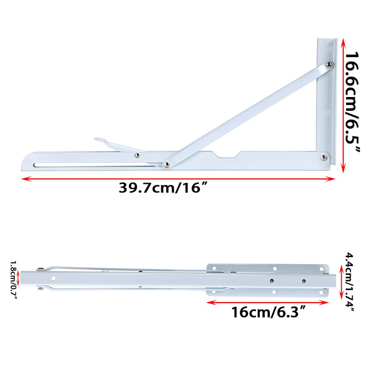 Good Quality White Foldable Heavy Duty Shelf Bracket Wall Mounted ...