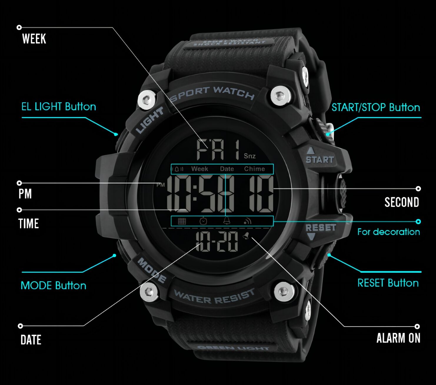 Buy Wholesale China Custom Brand Digital Sport Watches New Design Men ...