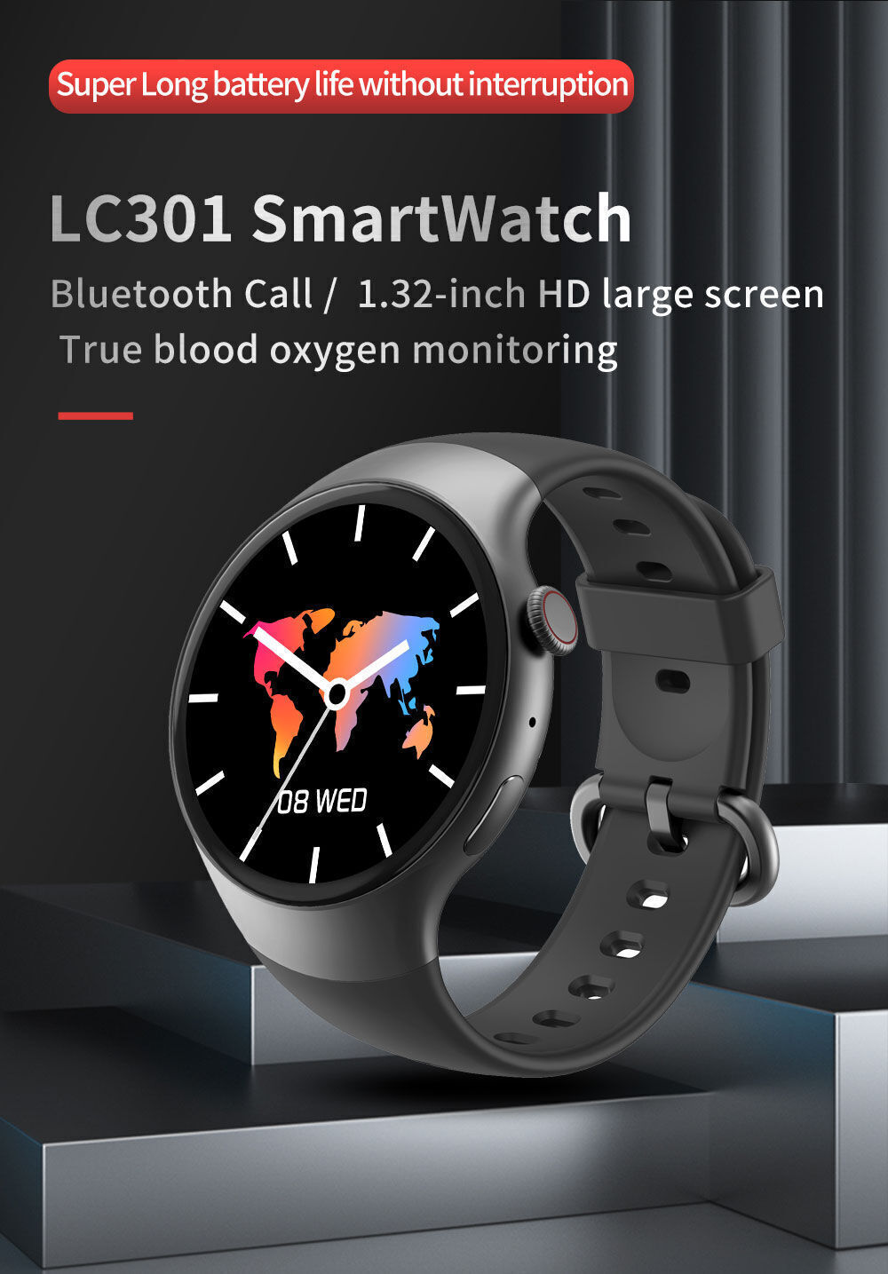 Buy Wholesale China Smart Watch Lc301 Ultimate Luster: Round Screen ...