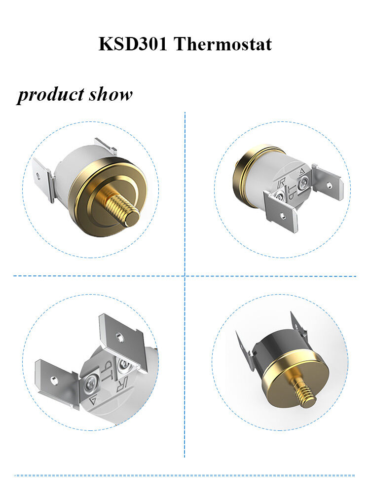 Ksd301 M4 Bimetallic Heater Switch Electric Kettle Manual Operation Reset Thermostat Temperature ...