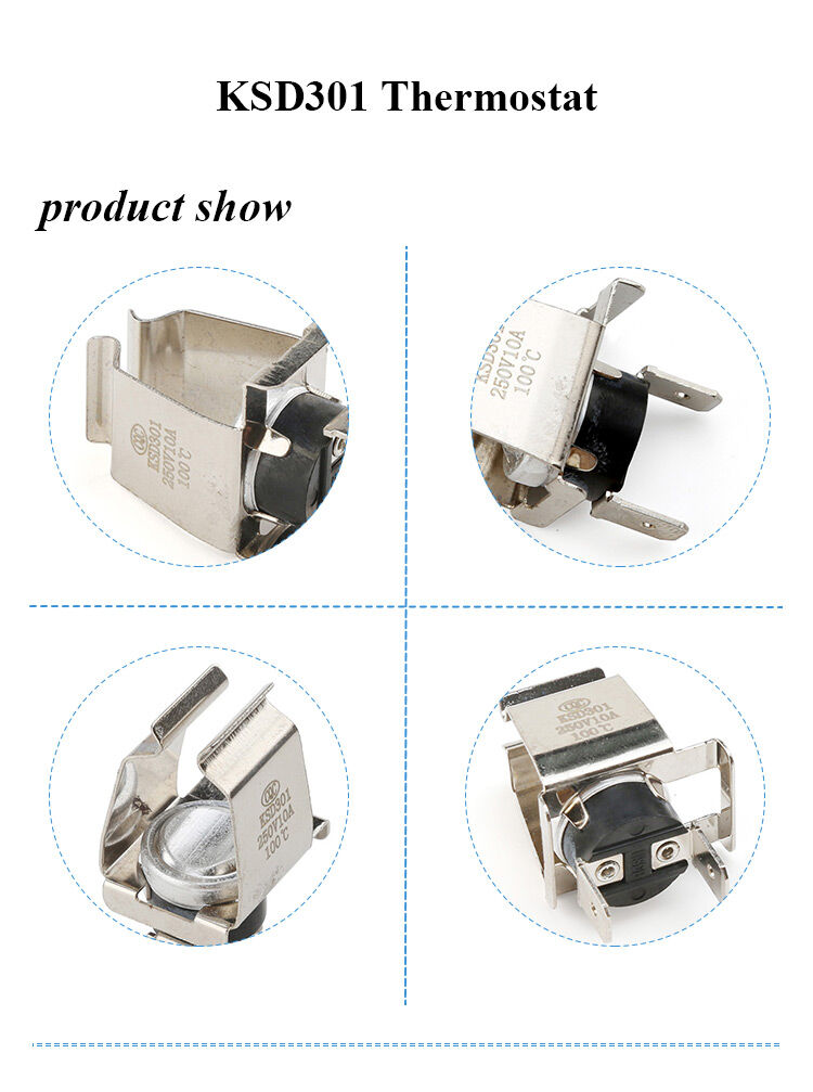Ksd301 Iron Metal Thermostat Pipe Clamp Clip Snap Action Thermal Switch ...