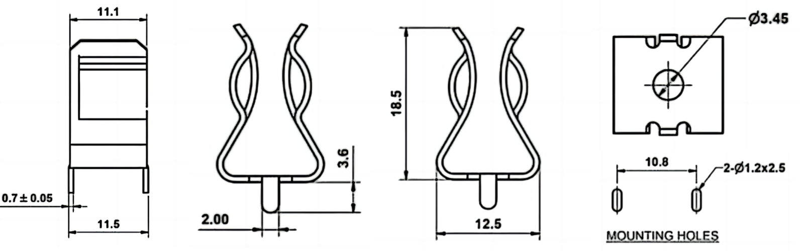 Pcb Mounting Fuse Clip For 10x38mm 6x30mm Tube Fuses - China Wholesale ...