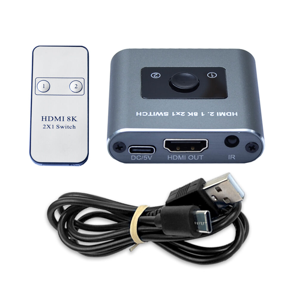 High Quality Hdmi 2. 1 Switch High Speed 8k@60hz, 2 Hdmi Inputs 1 Hdmi ...