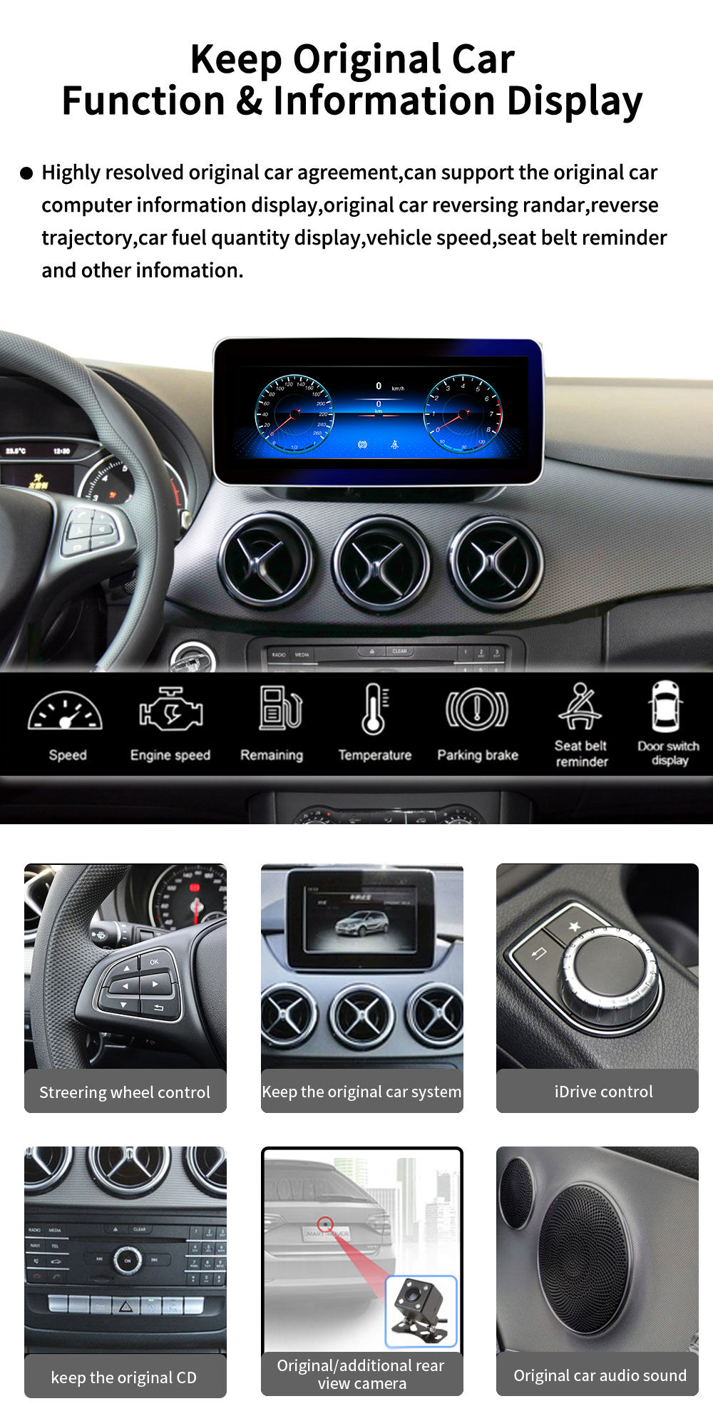 Buy Wholesale China Autoradio For Mercedes Benz Glc C V Class 2016-2020 ...