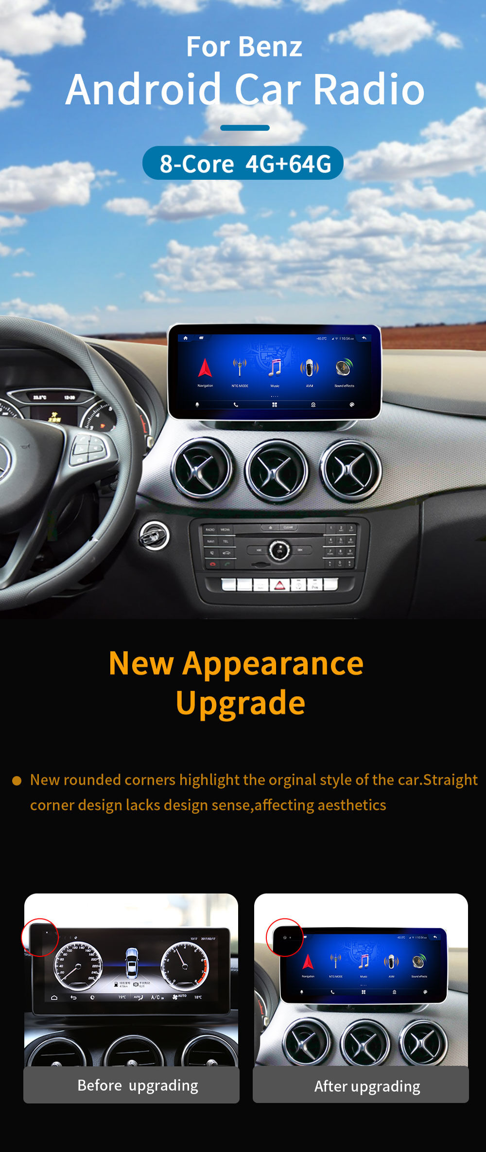 Buy Wholesale China Autoradio For Mercedes Benz Glc C V Class 2016-2020 ...