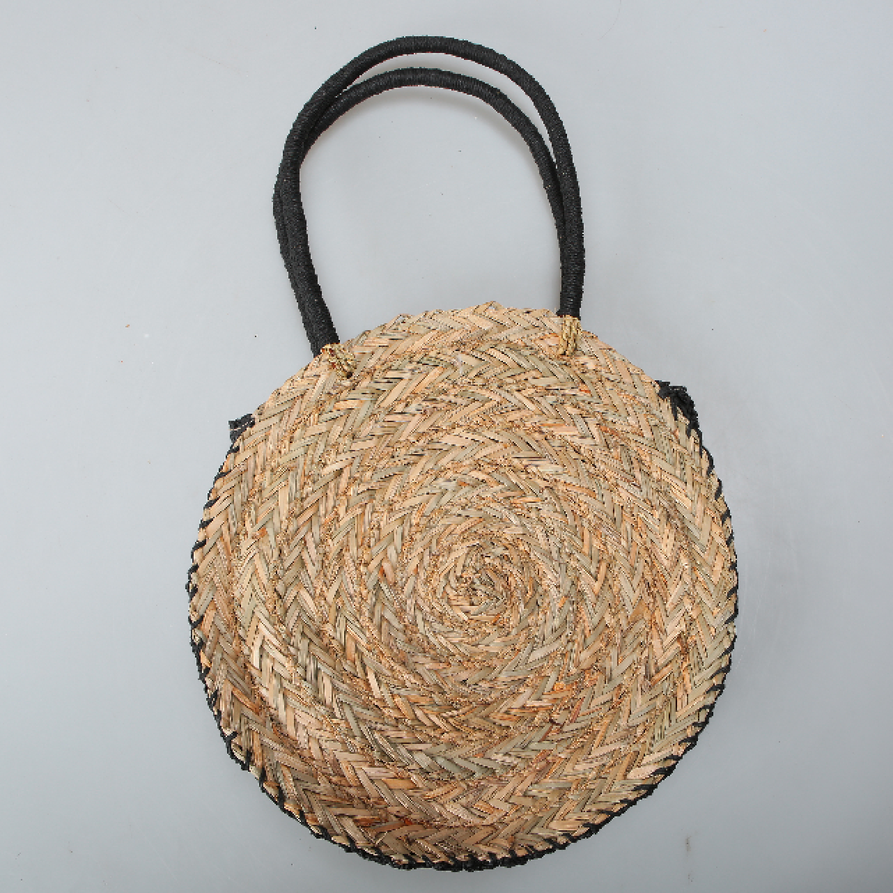 Buy Wholesale China Round Natural Material Pu Grass Woven Shoulder Bag ...