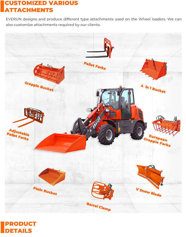 Buy Wholesale China Everun Er412t Articulated Compact Farm Construction ...