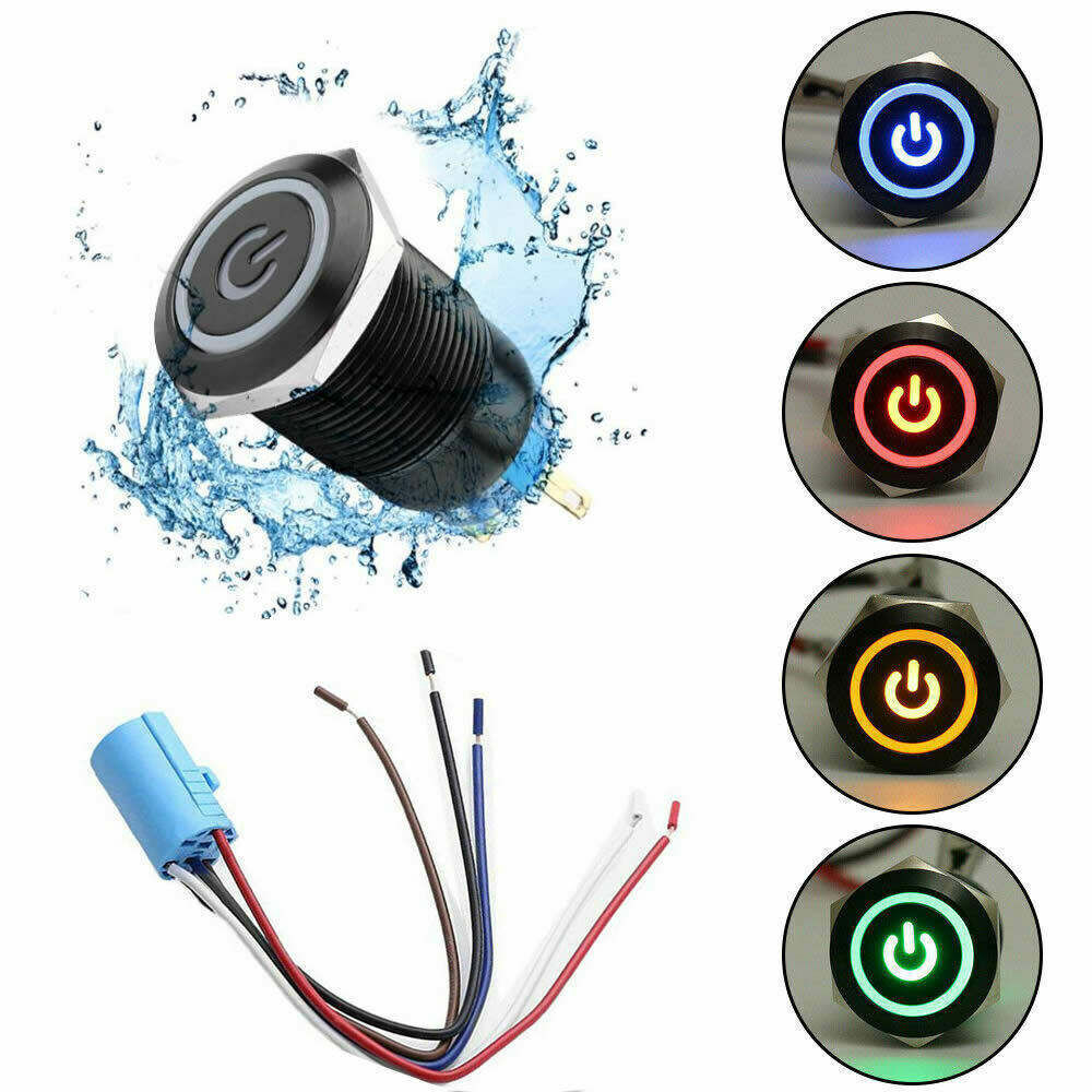 Buy Wholesale China Black Shell Led Illuminated Self-locking Push ...