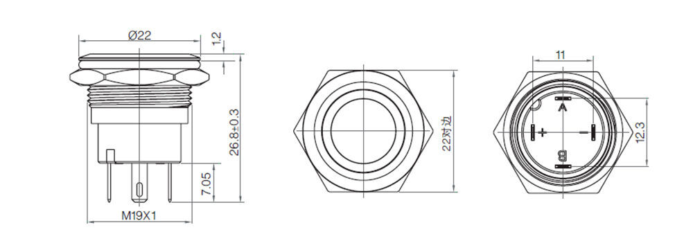 Buy Wholesale China Black Shell Led Illuminated Self-locking Push ...