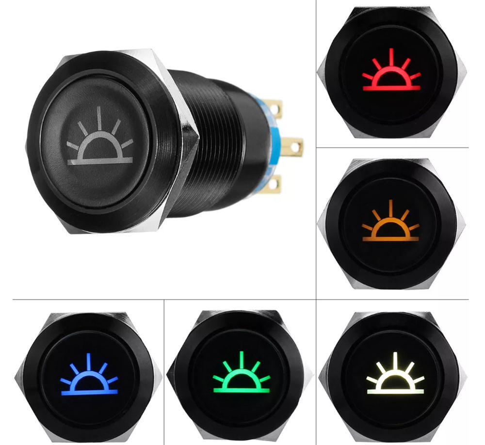 Buy Wholesale China Black Shell Led Illuminated Self-locking Push ...