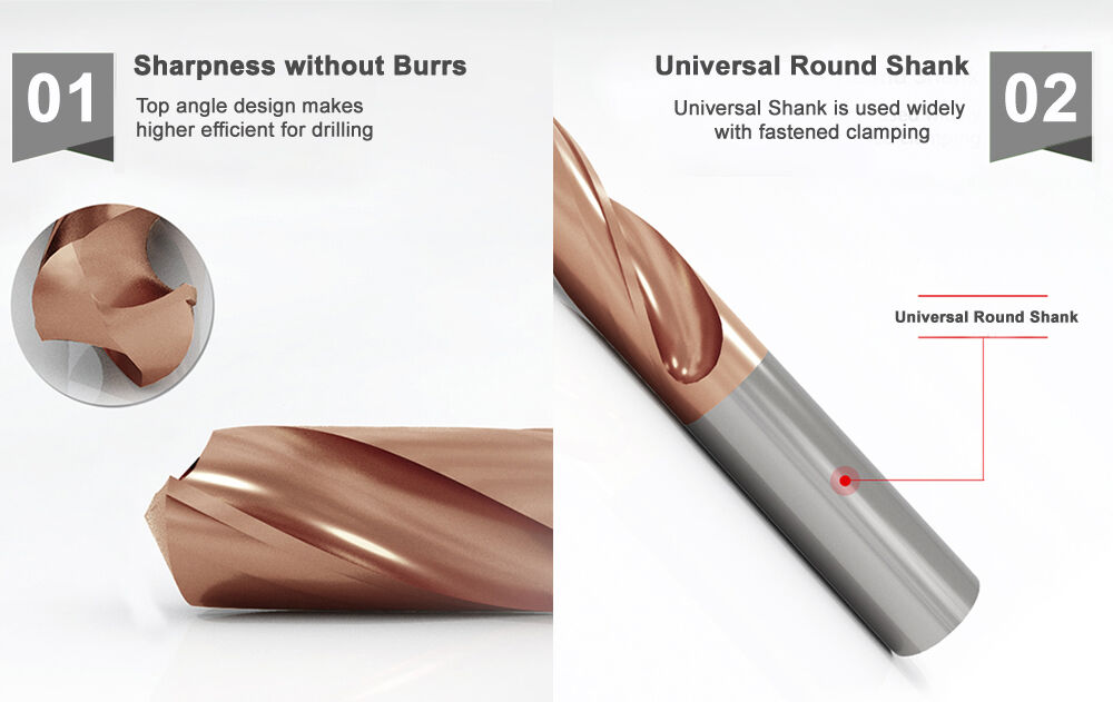 Hrc55 Cnc Lathe Turning Tools Solid Tungsten Carbide Drill Bit Straight ...