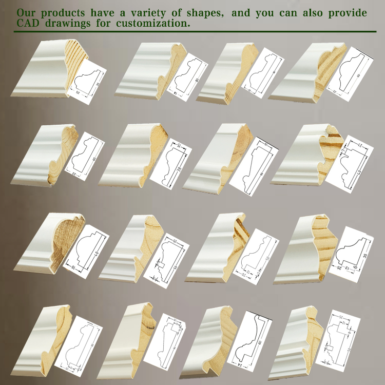 Wooden Primed Molding Home Decorations Crown Moulding Woodmateria ...