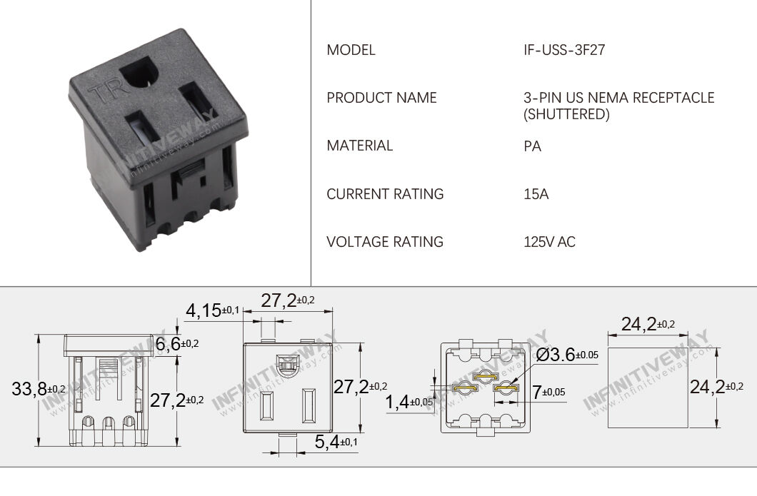 Buy Wholesale China 15a 125v American Standard Plug-in Embedded Three ...