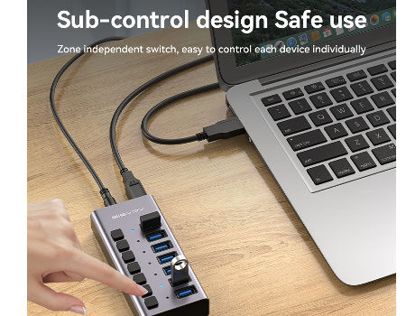 Buy Wholesale China 7 Ports Usb 3.0 Hub For Data Transfer And Each ...