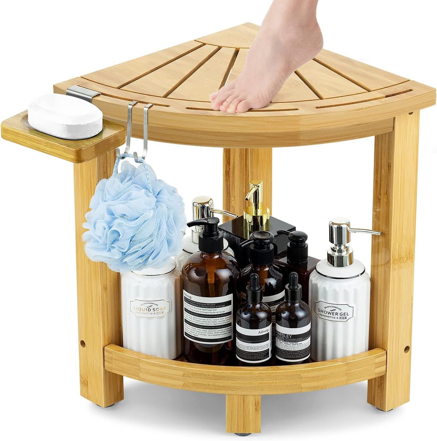 Achetez en gros Tabouret D'angle De Douche En Bambou En Gros Pour Le ...