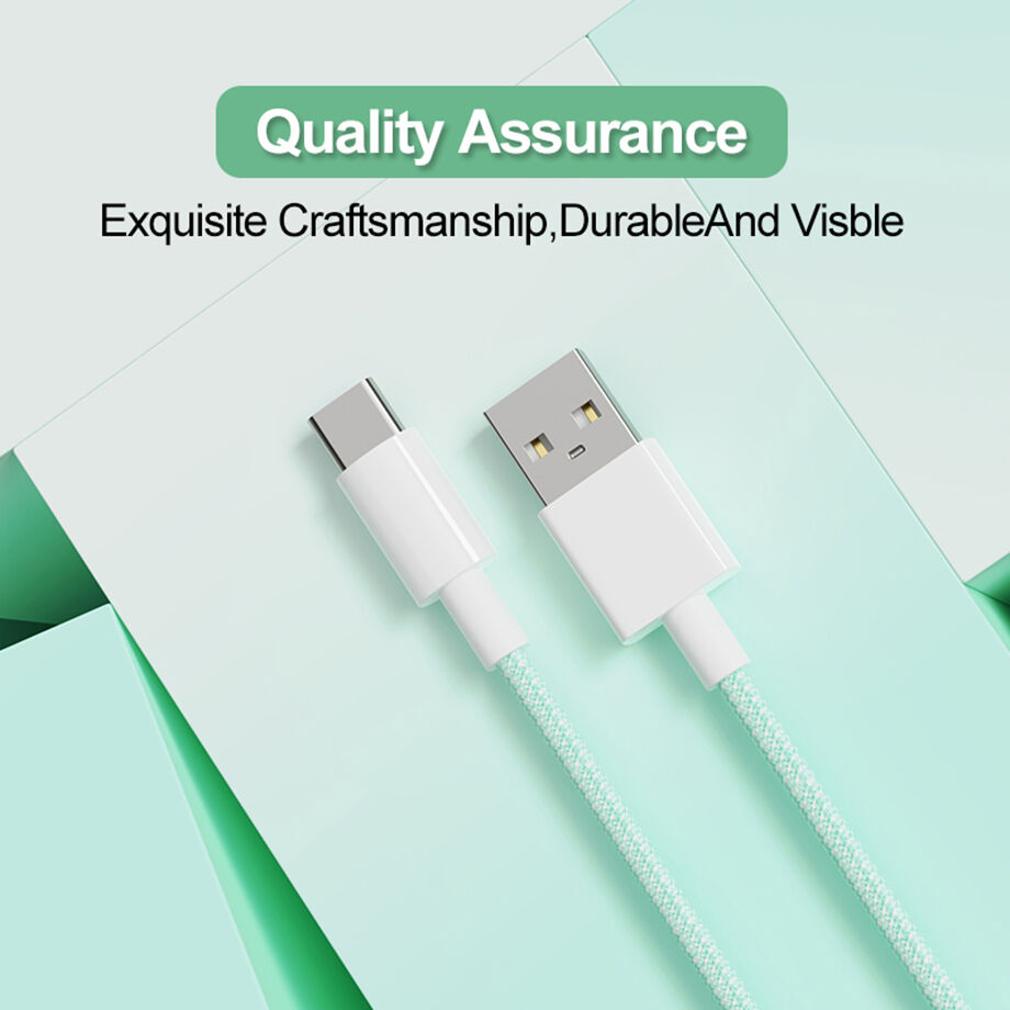 Buy Wholesale China Hot-selling 2.4a Green Cotton Braided Usb Type C ...