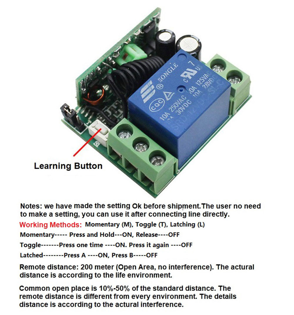 Factory Wholesale Wireless 1 Gang Transceiver Relay Modules Ask Remote ...