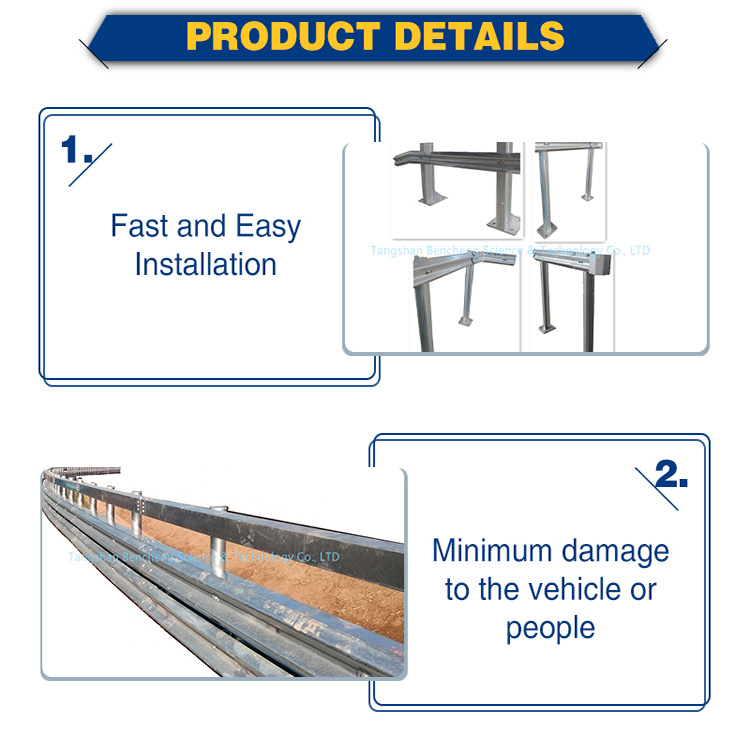 Buy Wholesale China Safety Metal Beam Crash Barrier With End External ...