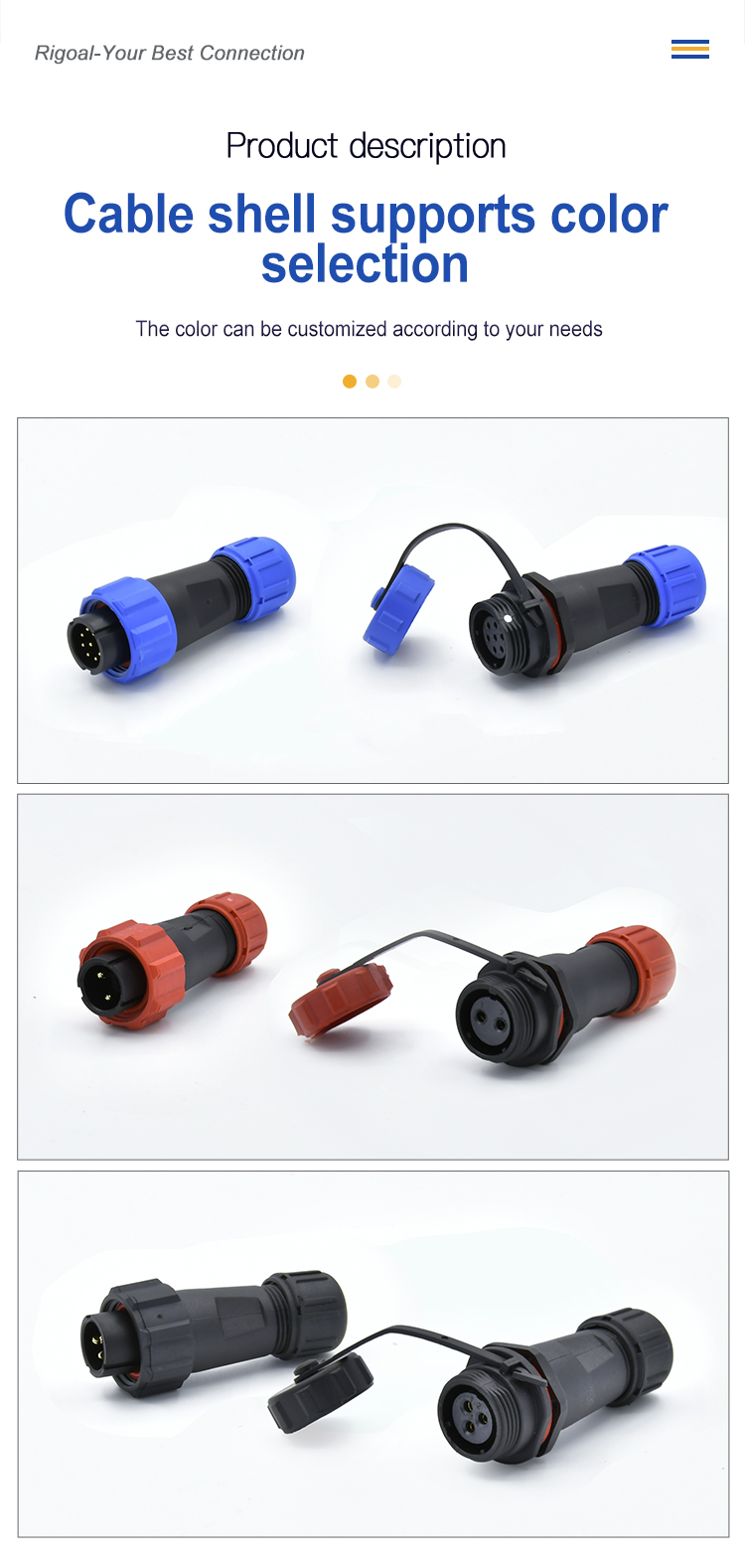 Rigoal Waterproof Connector Sp11 Sp13 Sp17 Sp21 Sp29 Water Resistant 2 ...