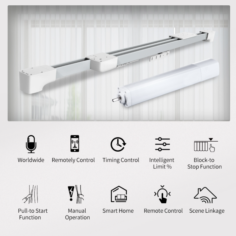Buy Wholesale China Wifi Motorized Curtain Rod, Motoris Curtain Track ...